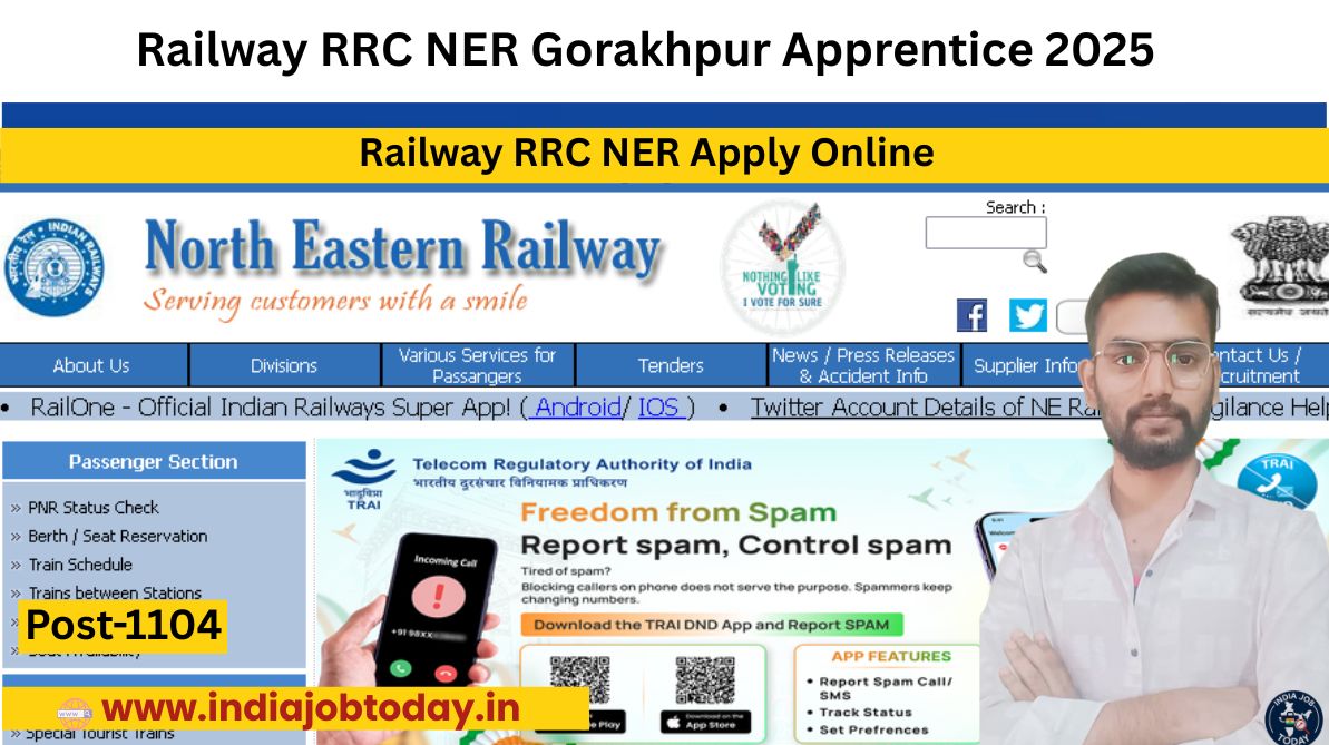Railway RRC NER Gorakhpur Apprentice 2025- Apply Online - India Job Today