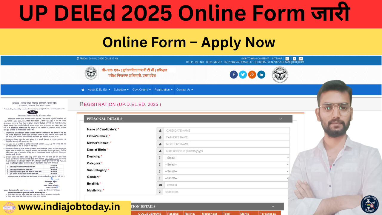 UP DElEd 2025 Online Form – Apply Now - India Job Today