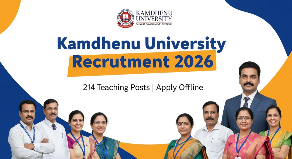 Kamdhenu University Professor Vacancy 2026: 214 Posts Teaching ...